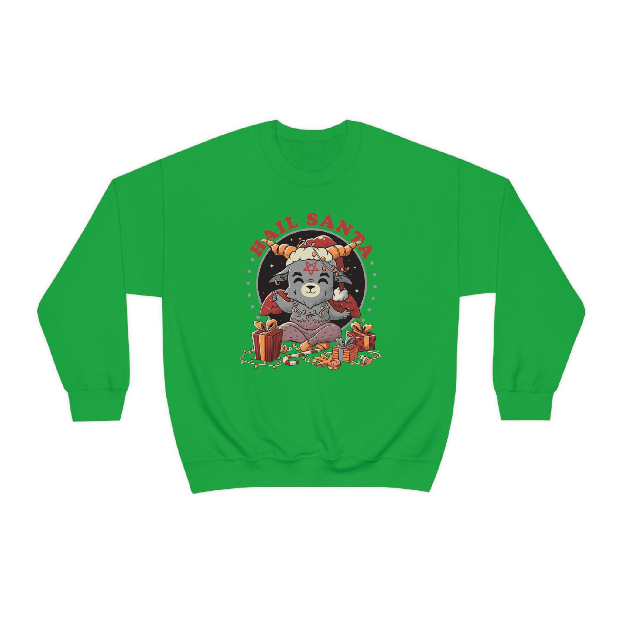 Hail Santa Sweatshirt, Baphomet Goth Satanic Christmas Shirt, Occult ...