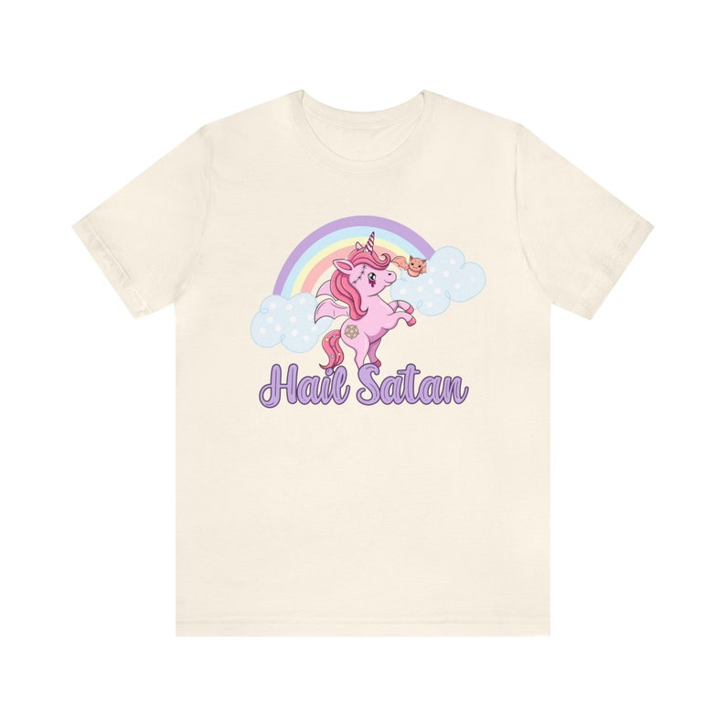 Hail Satan Rainbow Unicorn Tshirt Pastel Goth Atheist Satanic - Etsy