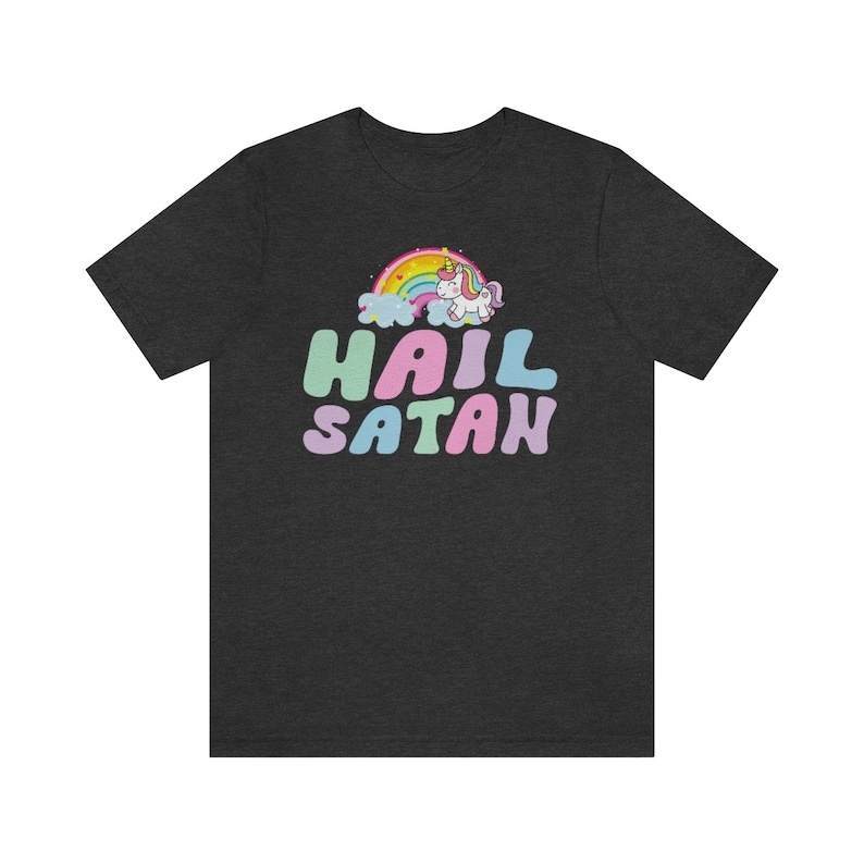 Hail Satan Pastel Goth Tshirt Satanic Clothing Atheist - Etsy