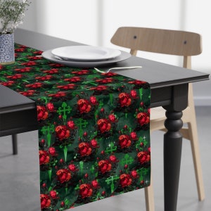 Gothic Christmas Table Runner, Gothic Home Decor, Dark Academia Home ...