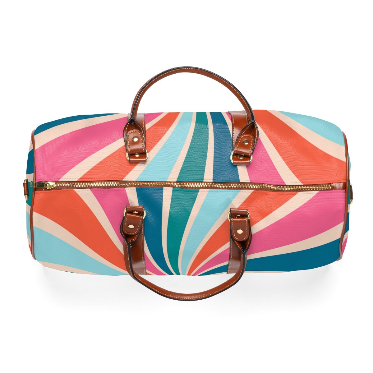 Retro Design Waterproof Travel Bag, 70s Aesthetic, Retro Weekender Bag ...