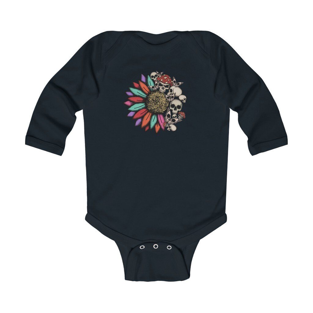 Gothic Skulls Baby Bodysuit, Goth Baby Clothes, Alternative Baby ...