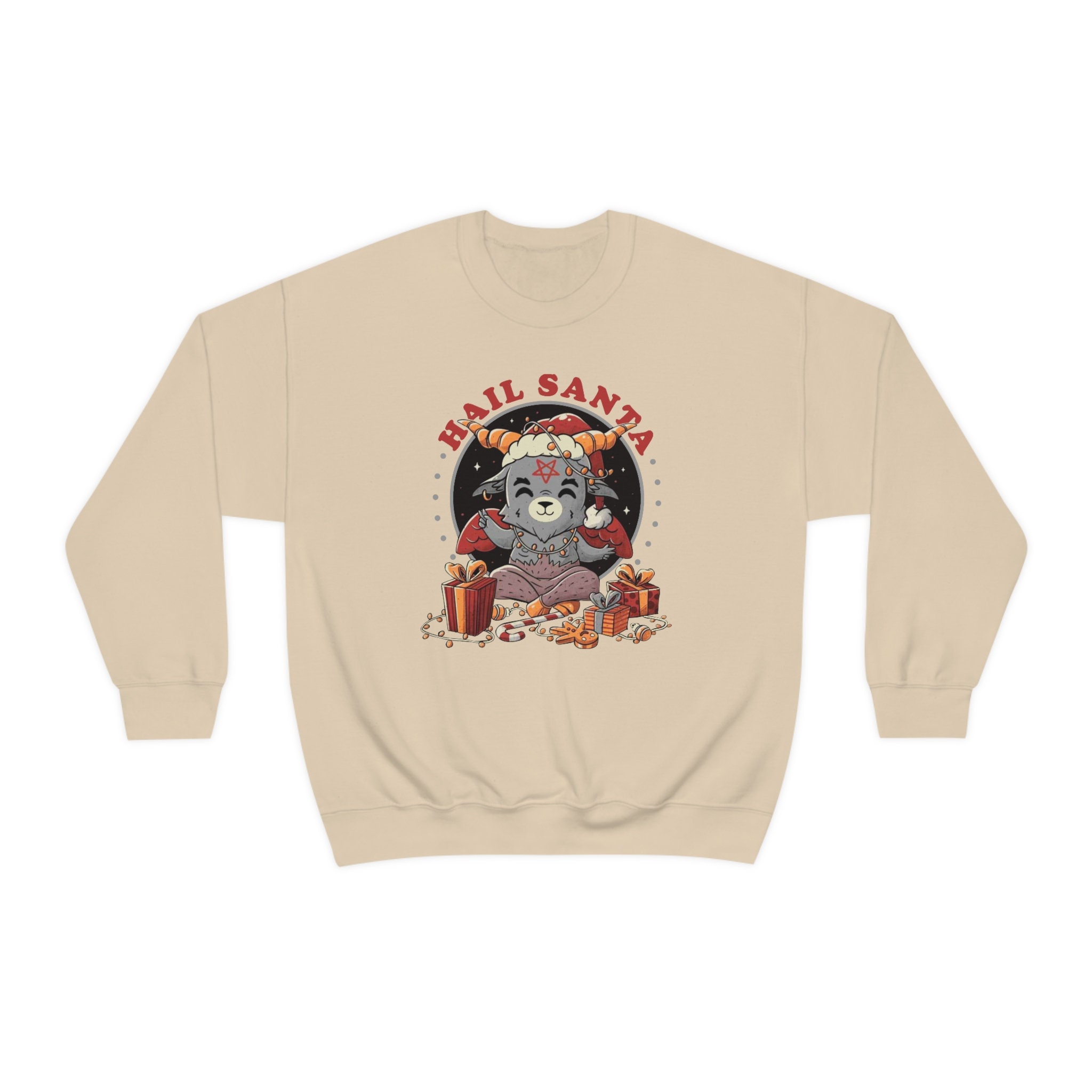 Hail Santa Sweatshirt, Baphomet Goth Satanic Christmas Shirt, Occult ...