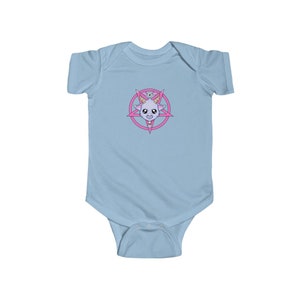 Baby Baphomet Pastel Goth Bodysuit, Goth Baby Clothes, Alt Baby, Wicca Satanic Baby Shirt - Etsy