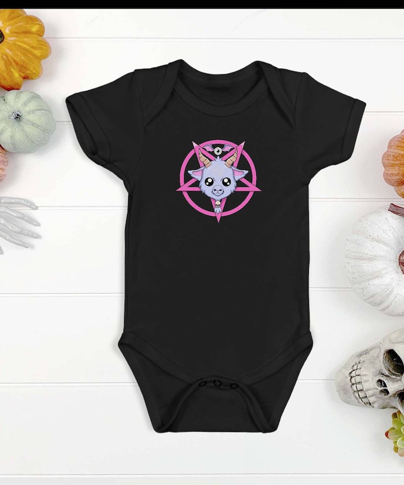 Baby Baphomet Pastel Goth Bodysuit Goth Baby Clothes Alt - Etsy