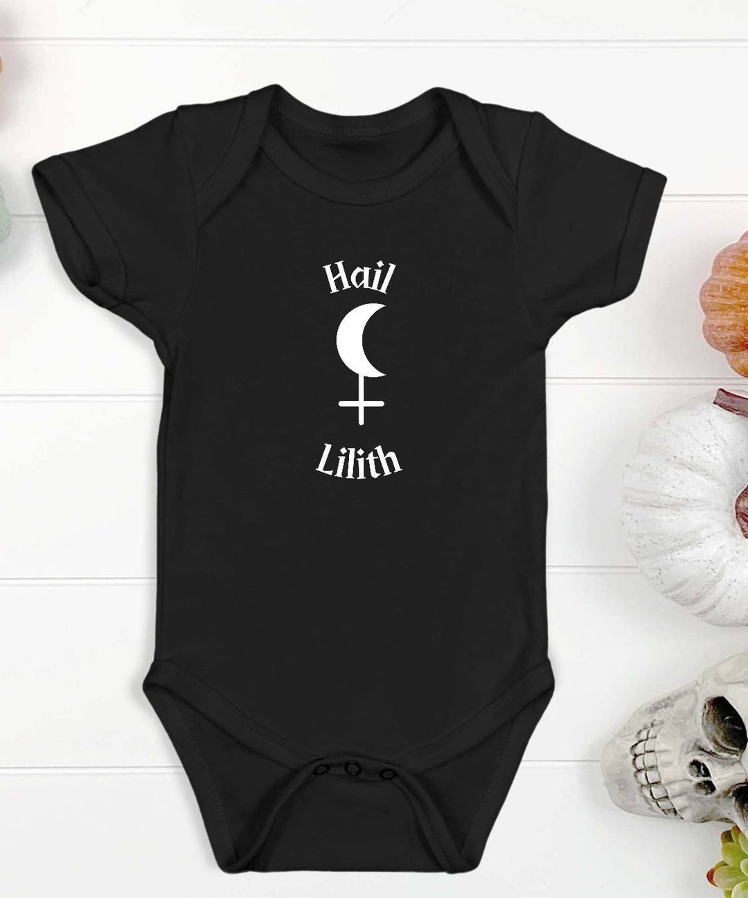 Hail Lilith Baby Bodysuit, Pagan Goddess, Wiccan Baby Shirt, Occult ...