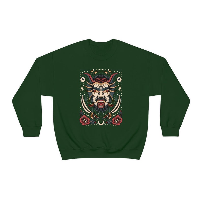 Krampus Sweatshirt, Merry Krampus Holiday Shirt, Horror Satanic ...
