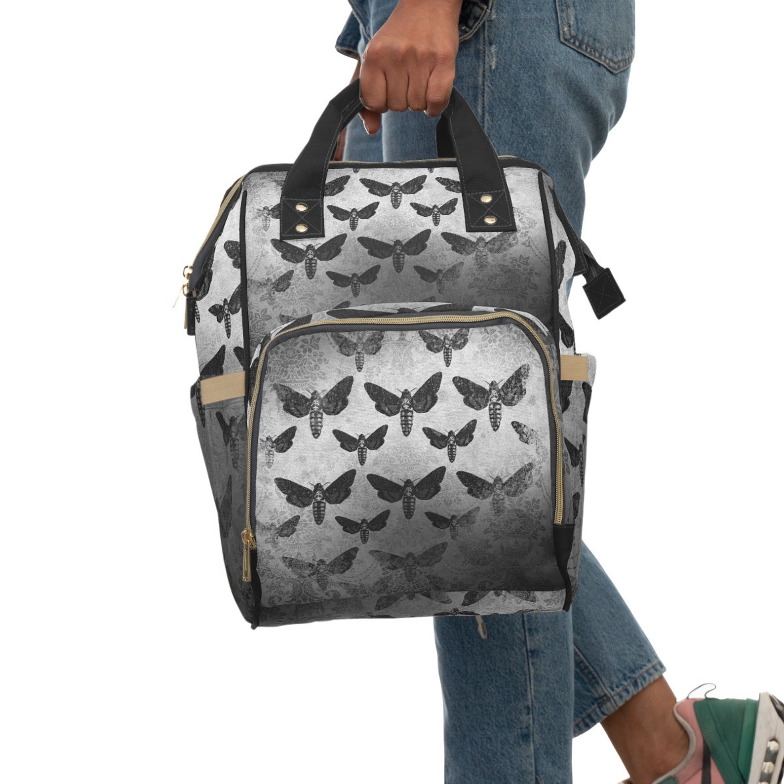 Gothic Grunge Baby Bag, Goth Baby Accessories, Goth Moth ...