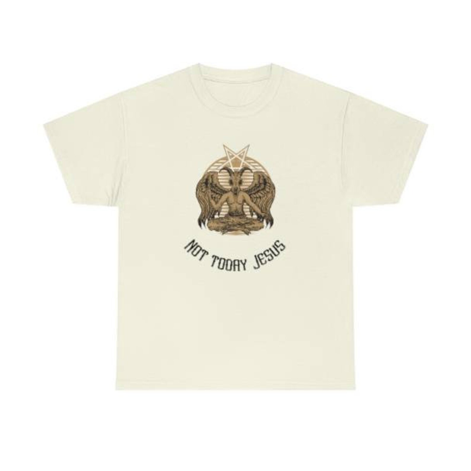 Not Today Jesus Baphomet Tshirt Atheist Shirt Satanic Shirt Etsy