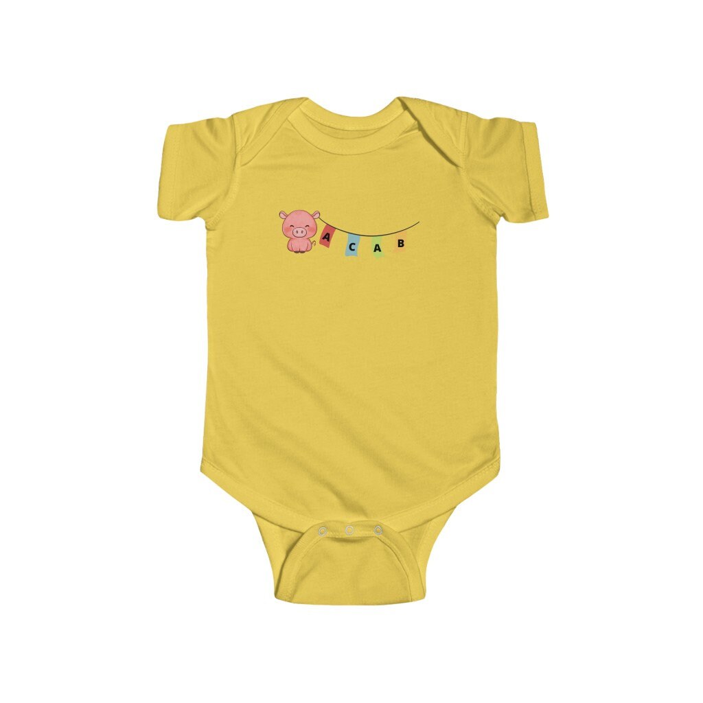 Baby ACAB Bodysuit Defund the Police Baby Antifa Leftist Baby Shirt ...
