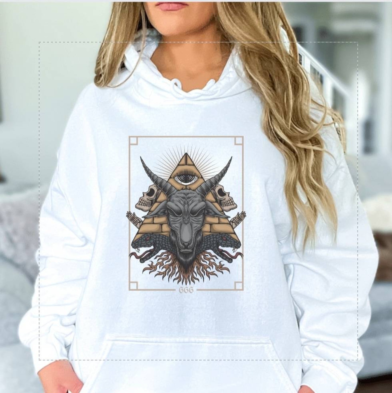 Satanic Hoodie Baphomet Sweatshirt Occult Demon Atheist - Etsy