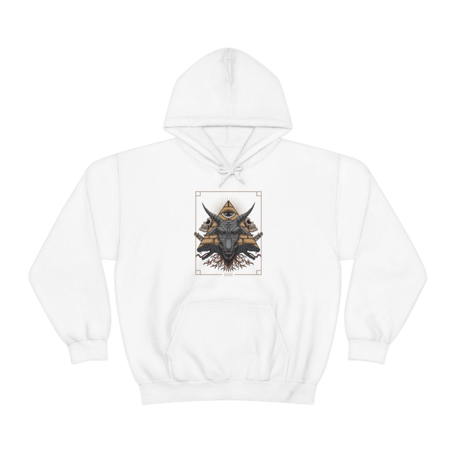 Satanic Hoodie Baphomet Sweatshirt Occult Demon Atheist - Etsy