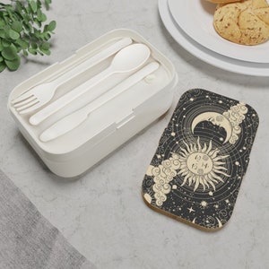 Sun, Moon and Stars Bento Lunch Box With Utensils, Microwave Safe, Bpa ...