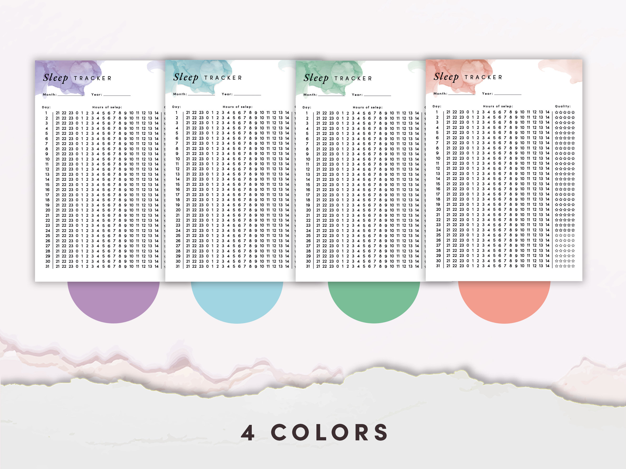 SLEEP TRACKER Digital Planner Wellness Planner, Goodnotes Template ...