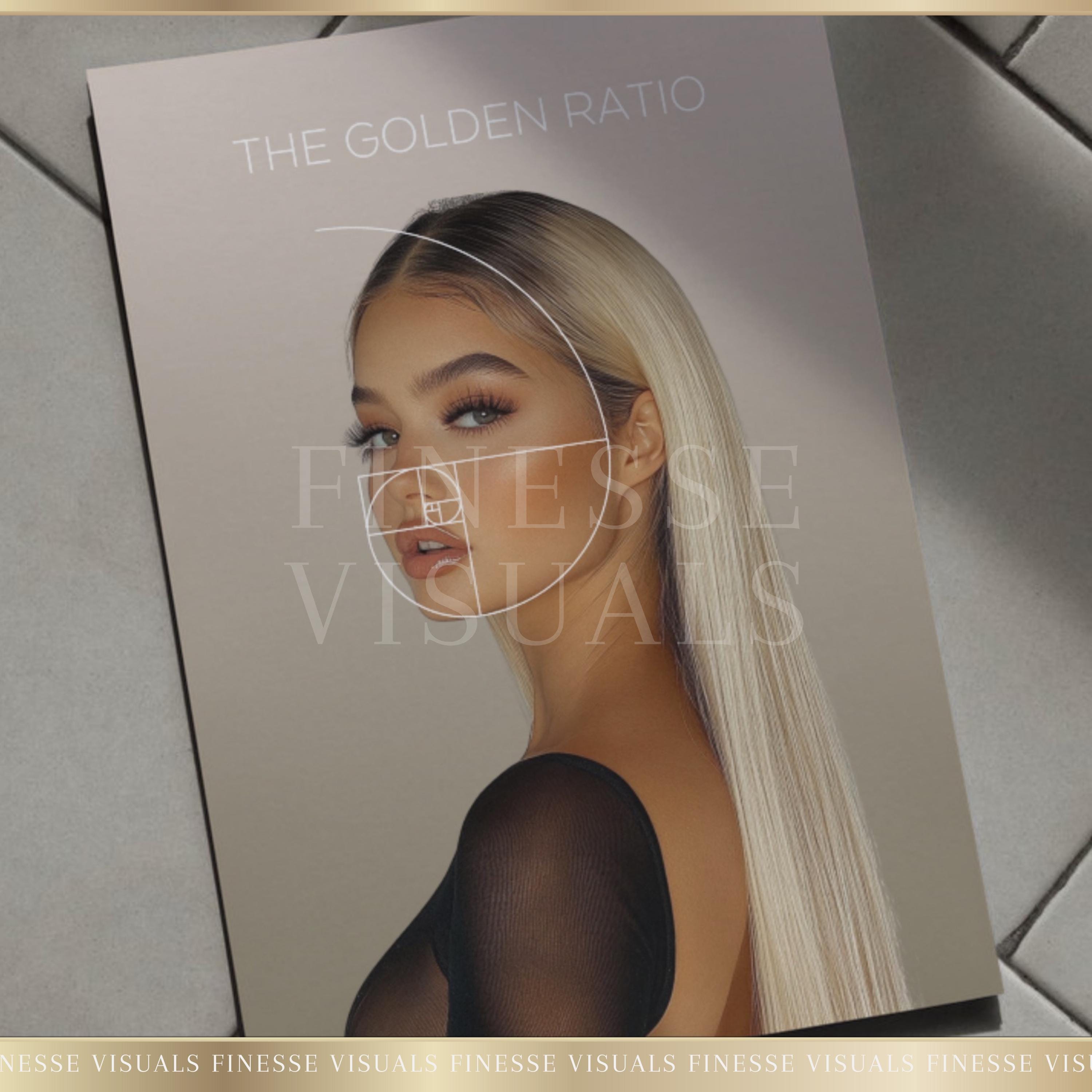 Golden Ratio Printable Poster Design | Phi Ratio | for Aesthetics, Beauty, Skincare Clinics | A3 ...