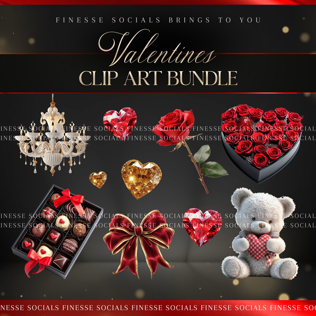 Valentine's Day Clip Art | Red Valentine's Transparent PNG ...
