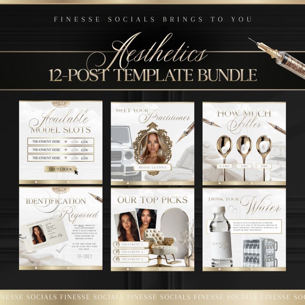 Feminine Beauty AI Business Stock Image Bundle Business Marketing Canva ...