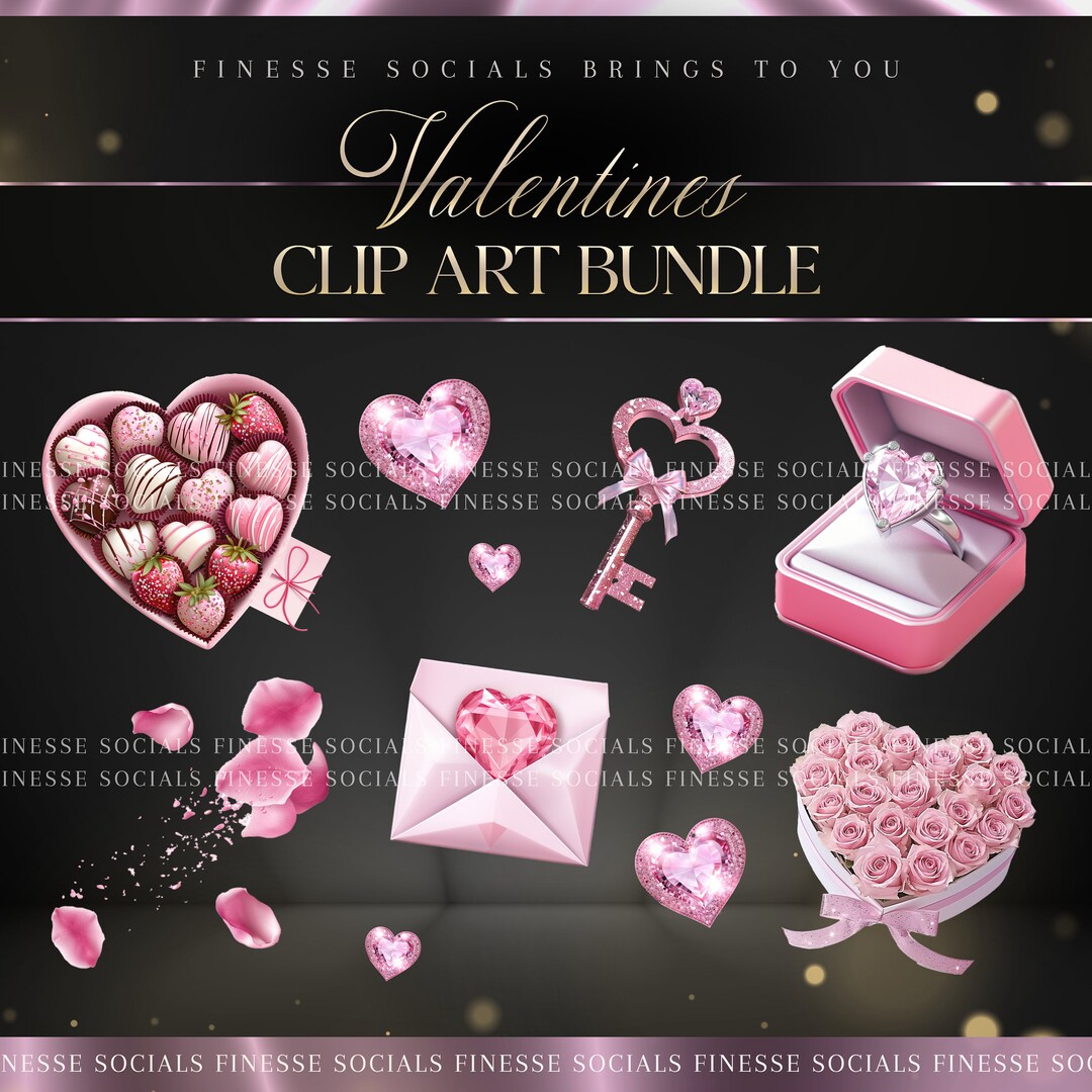 Valentine's Day Clip Art | Pink Valentine's Transparent PNG ...
