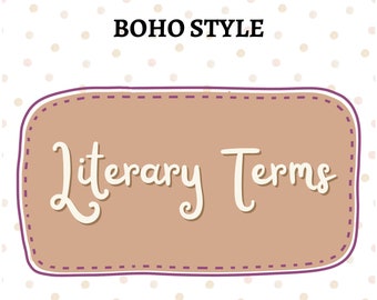 Farmhouse Literary Terms Posters Digital Download Print, Laminate, and ...