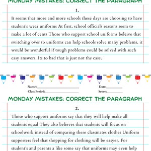 English Language Arts Bellringers for the Entire Year | Perfect for ...