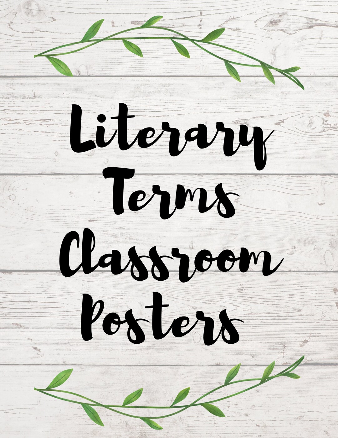 Farmhouse Literary Terms Posters | Digital Download | Print, Laminate ...