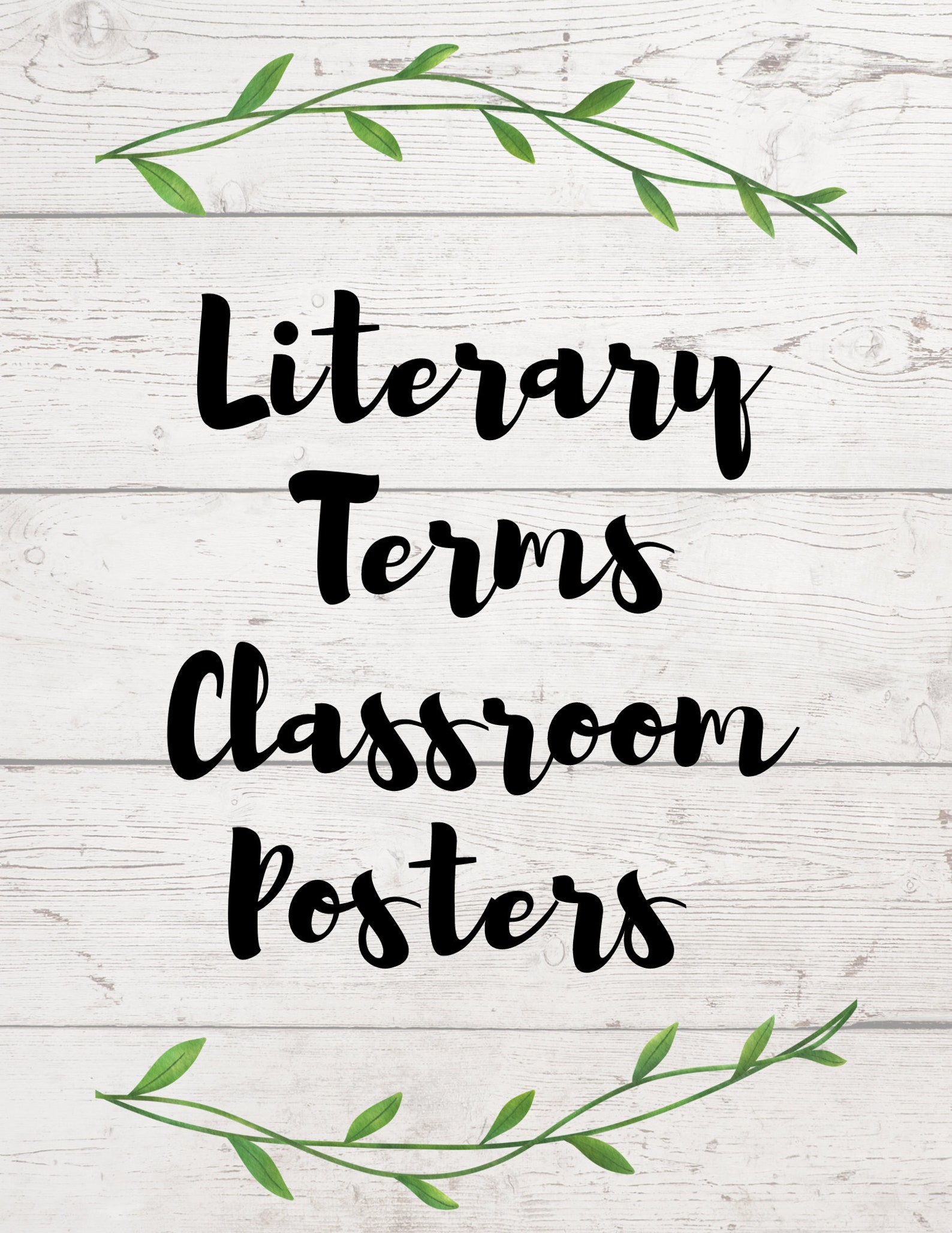 Farmhouse Literary Terms Posters | Digital Download | Print, Laminate ...