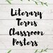 Farmhouse Literary Terms Posters | Digital Download | Print, Laminate ...