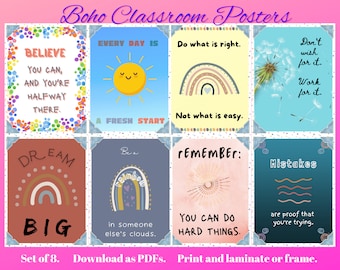 French Mindset Posters Classroom Decor Boho Prairie - Etsy