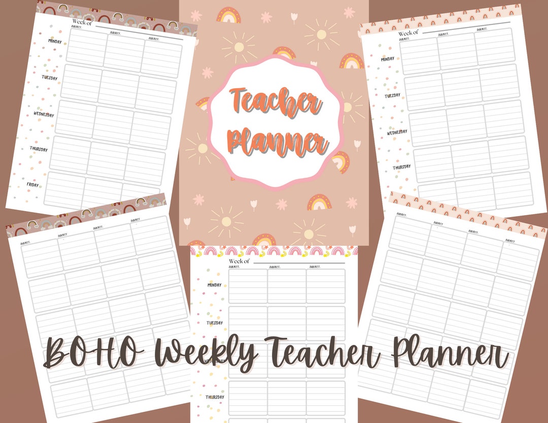 Boho-style Teacher Happy Planner BIG Refill Pages | Create Your Own ...