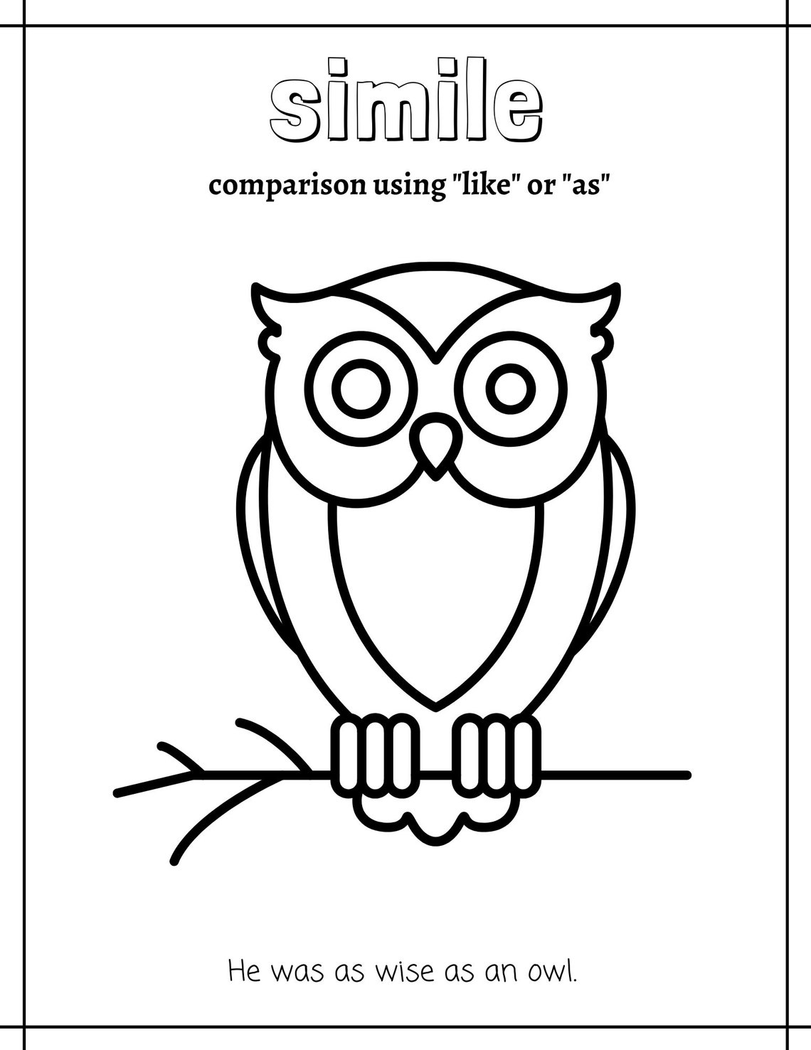 Literary Terms Coloring Sheets-perfect for Elementary or Middle School ...