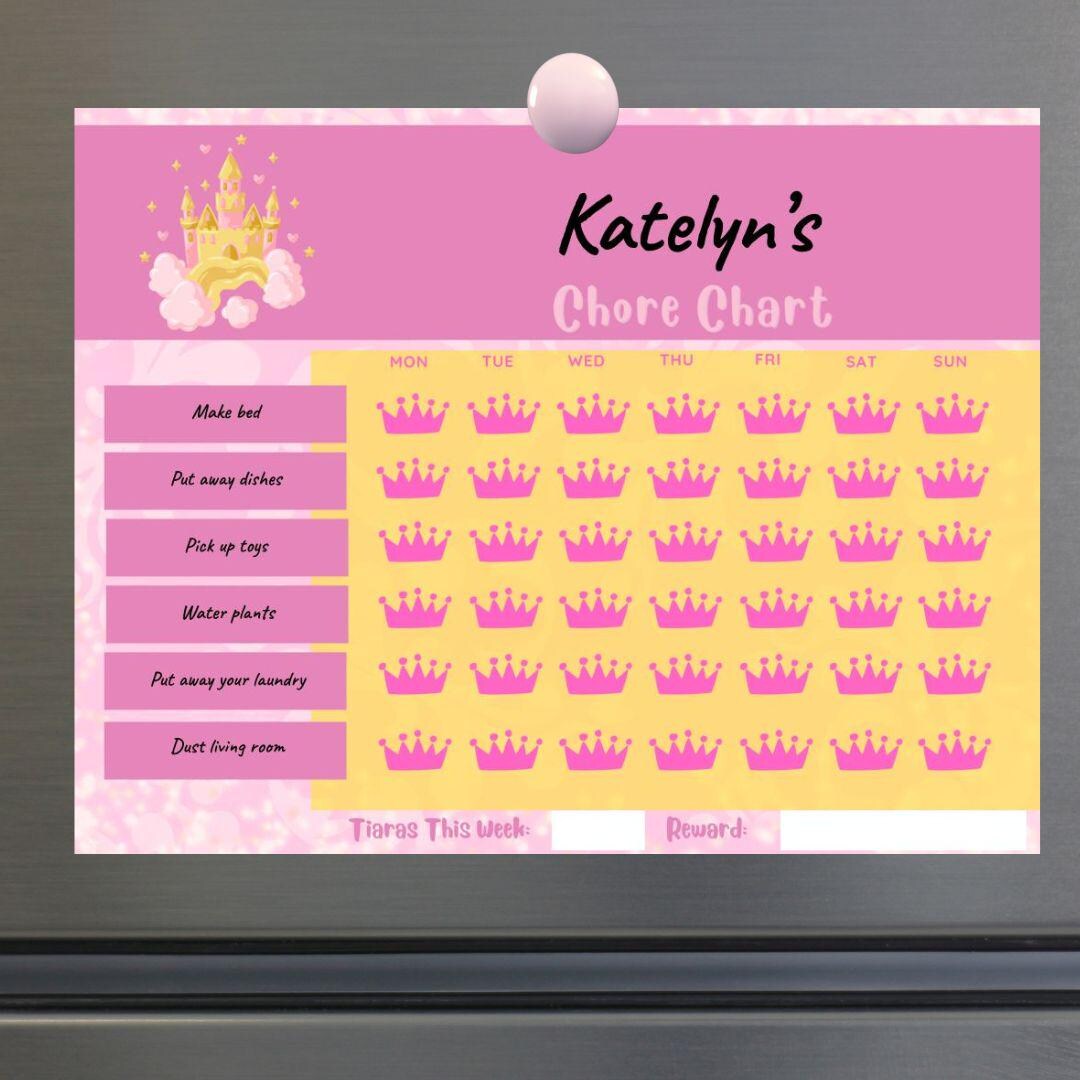 Customizable Princess-themed Chore Chart – Fun & Interactive Habit ...