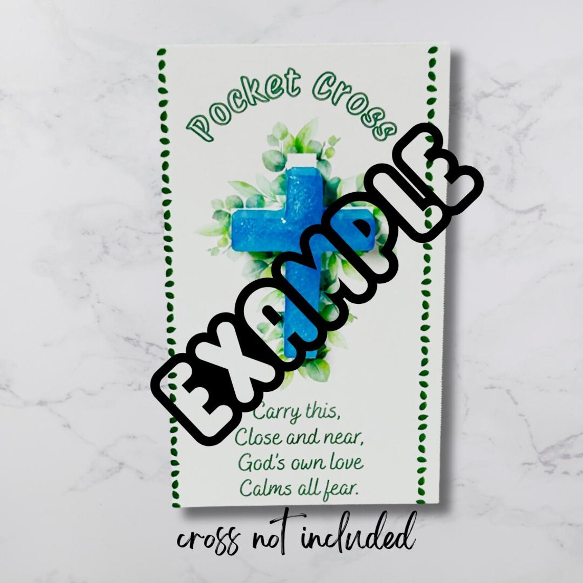 Pocket Cross Card Template With Inspirational Poems Christian ...