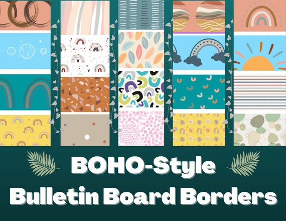 BOHO Style Bulletin Board Borders 20 Borders to Choose From - Etsy