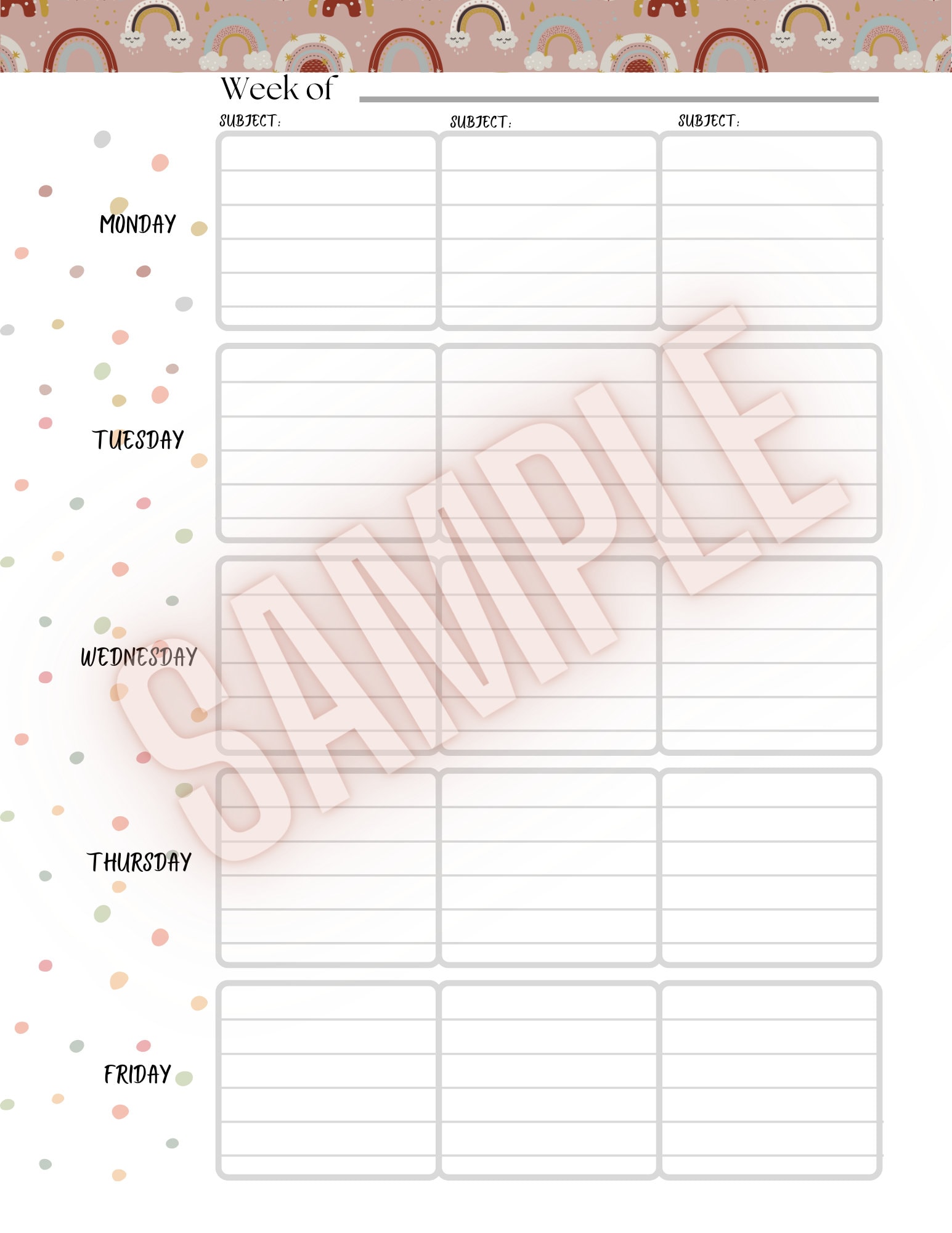 Boho-style Teacher Happy Planner BIG Refill Pages | Create Your Own ...
