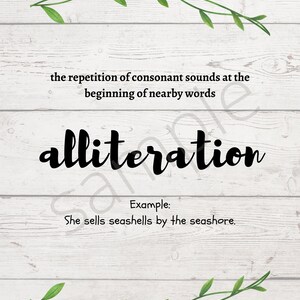 Farmhouse Literary Terms Posters | Digital Download | Print, Laminate ...