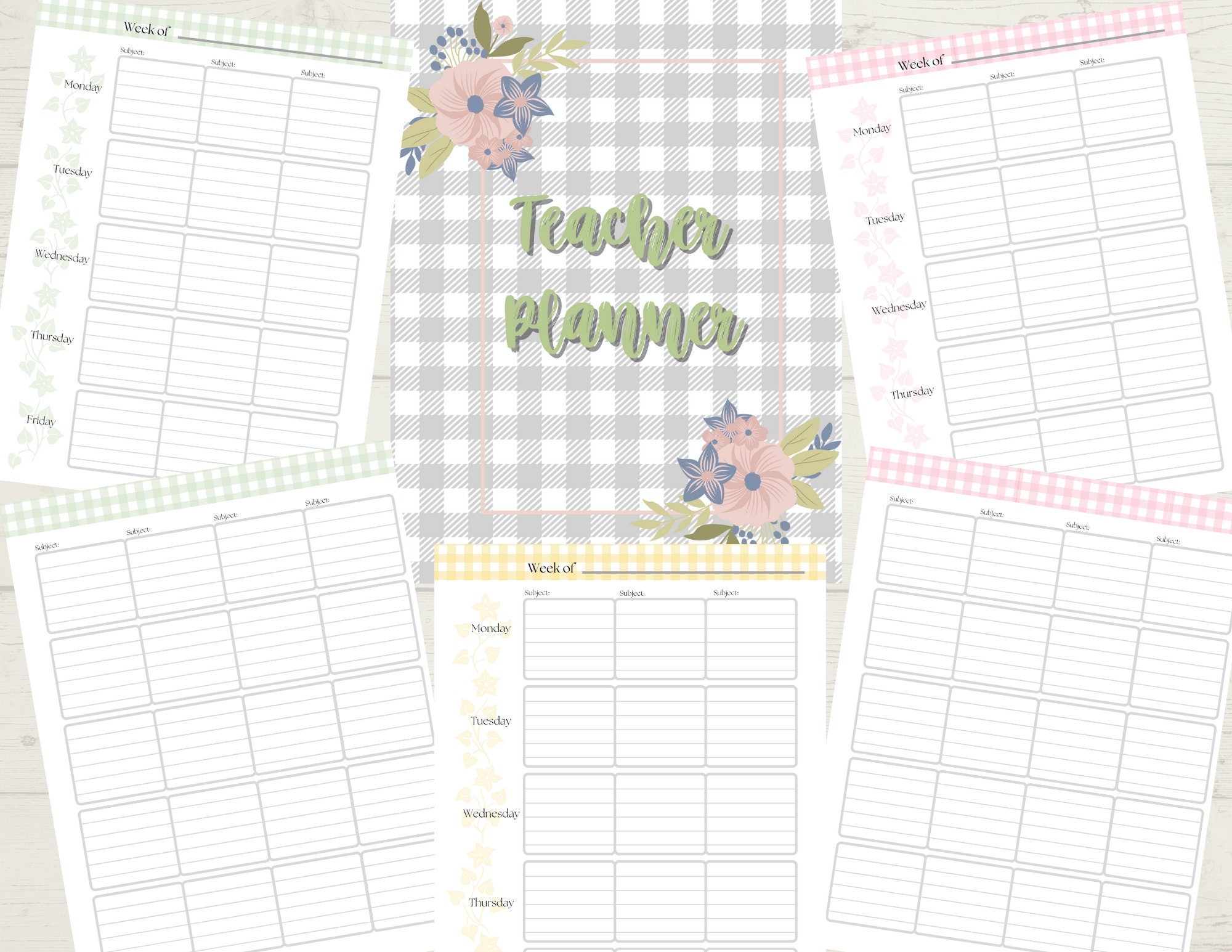 Farmhouse-style Teacher Happy Planner BIG Refill Pages | Create Your ...