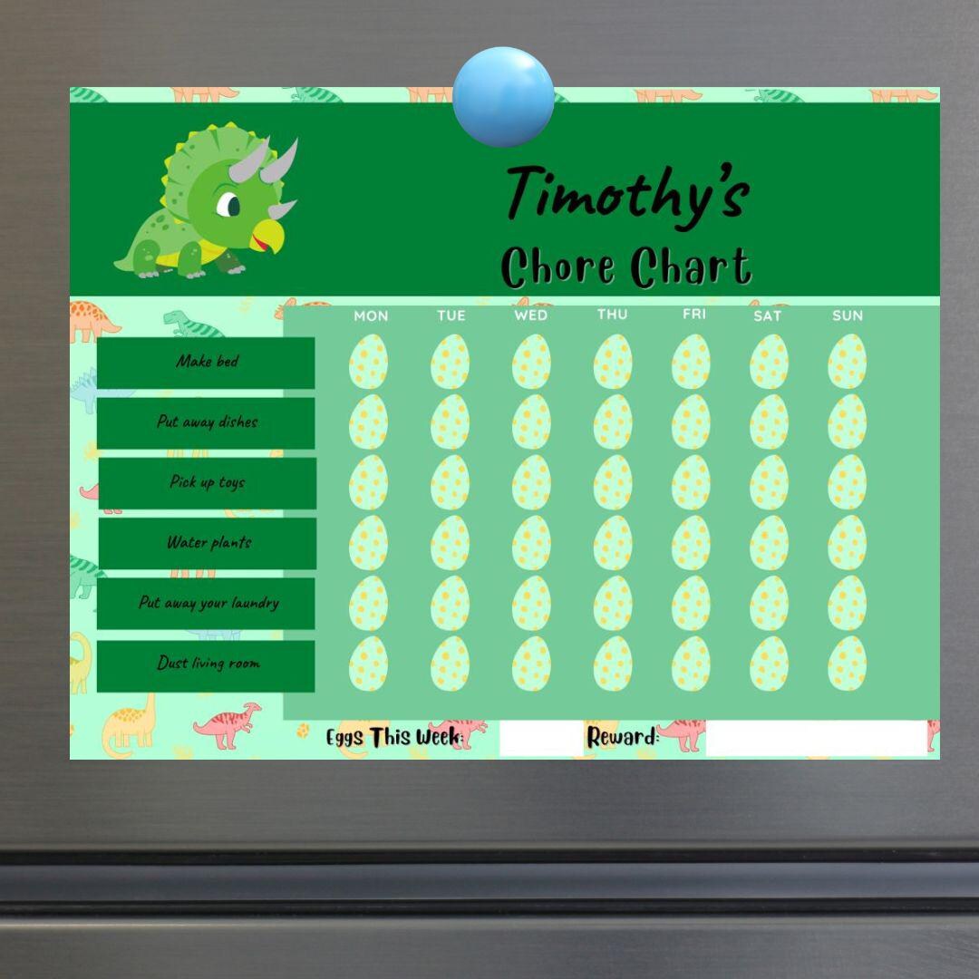 Customizable Dinosaur-themed Chore Chart – Fun & Interactive Habit ...