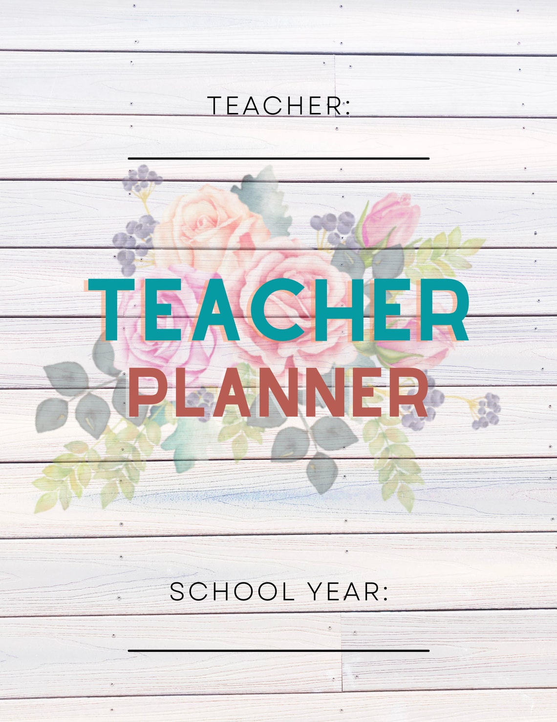 Farmhouse Themed Daily Teacher Planner - Etsy