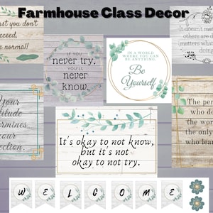 Farmhouse Classroom Center Signs Preschool Centers Daycare - Etsy