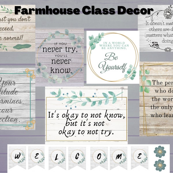 Farmhouse Classroom - Etsy