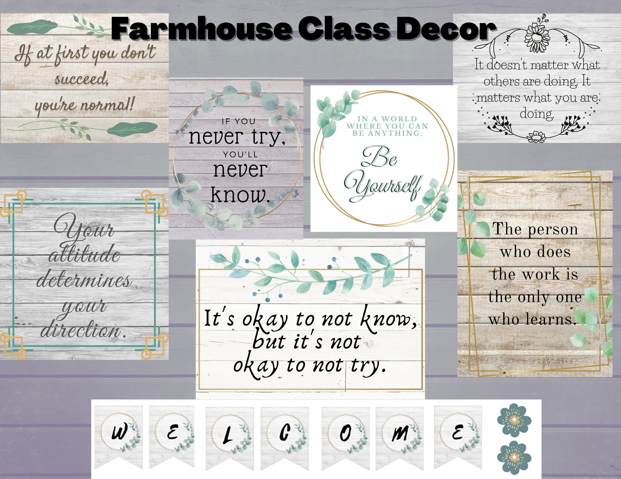 Farmhouse Classroom Decor - Etsy