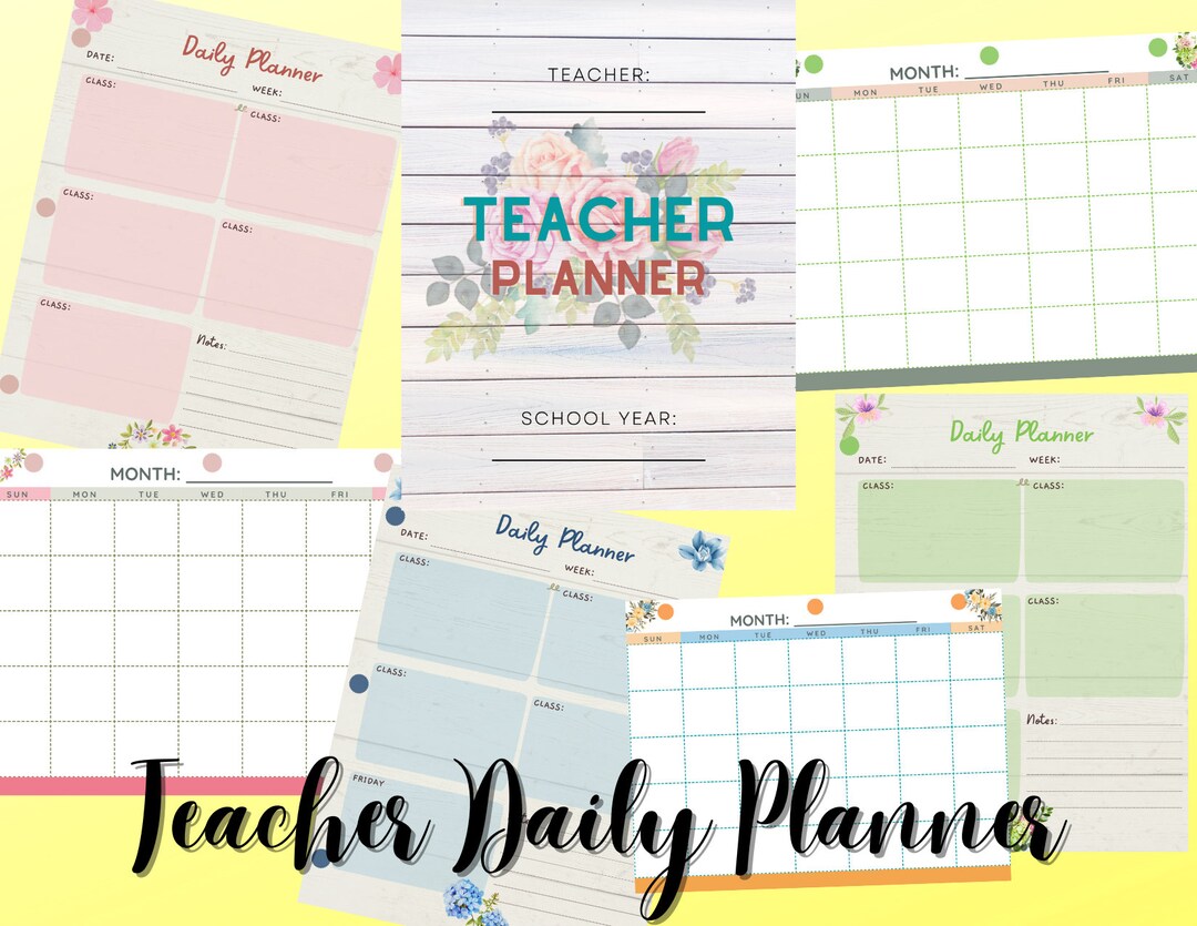 Farmhouse Themed Daily Teacher Planner - Etsy