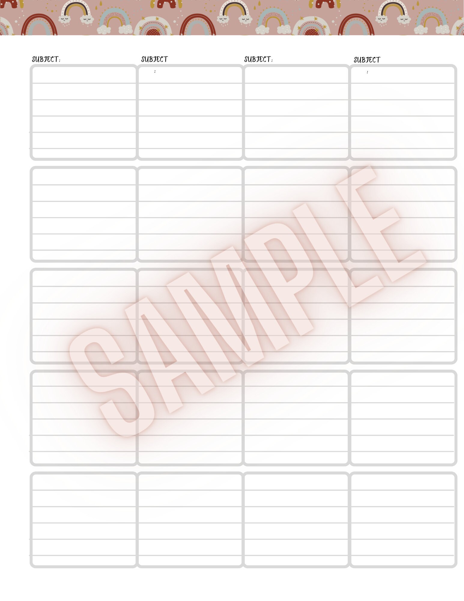 Boho-style Teacher Happy Planner BIG Refill Pages | Create Your Own ...