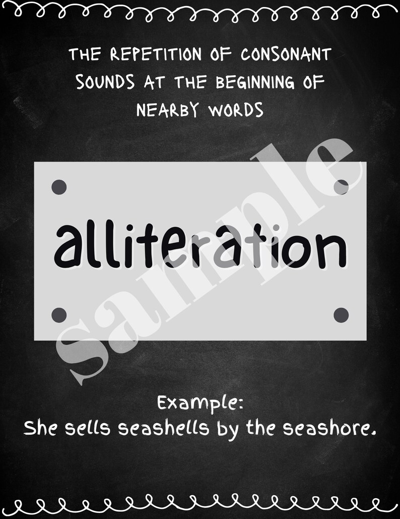 Chalkboard Literary Terms Posters | Digital Download | Print, Laminate ...