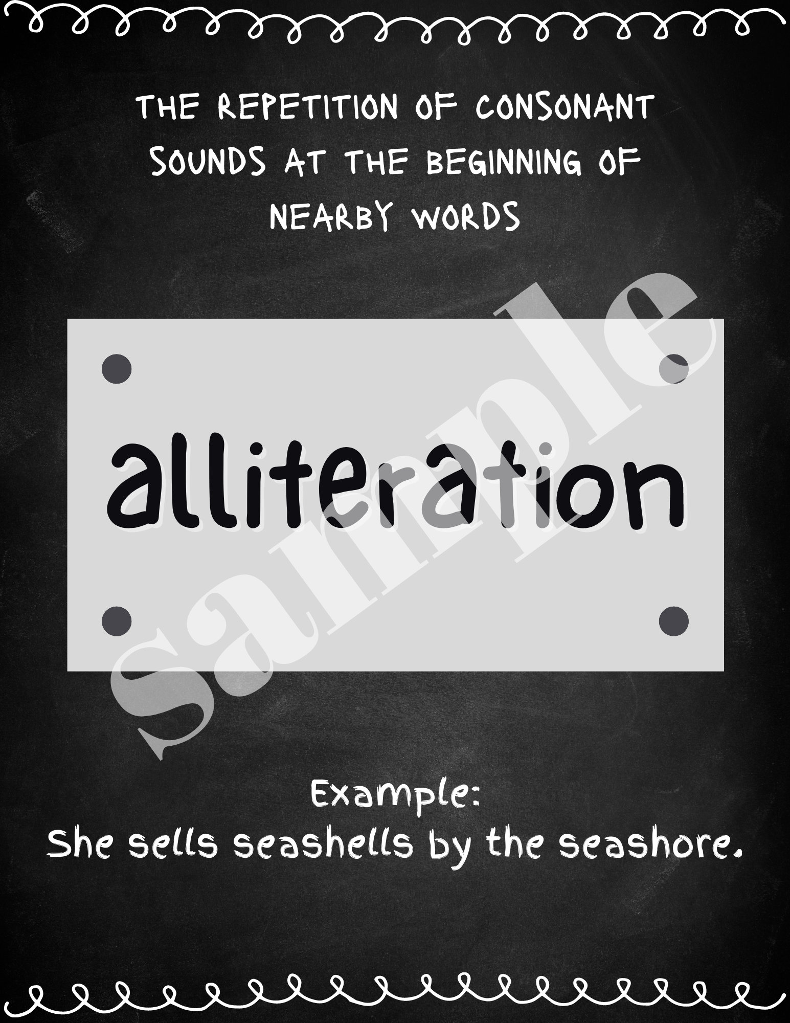 Chalkboard Literary Terms Posters | Digital Download | Print, Laminate ...