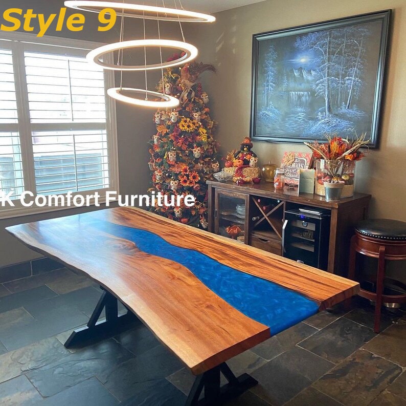 Epoxy Ocean Table Live Edge Table Sea Ocean Table Natural - Etsy