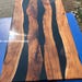 Luxury Copper Epoxy Wooden Table, Live Edge Table , Epoxy Ocean River ...