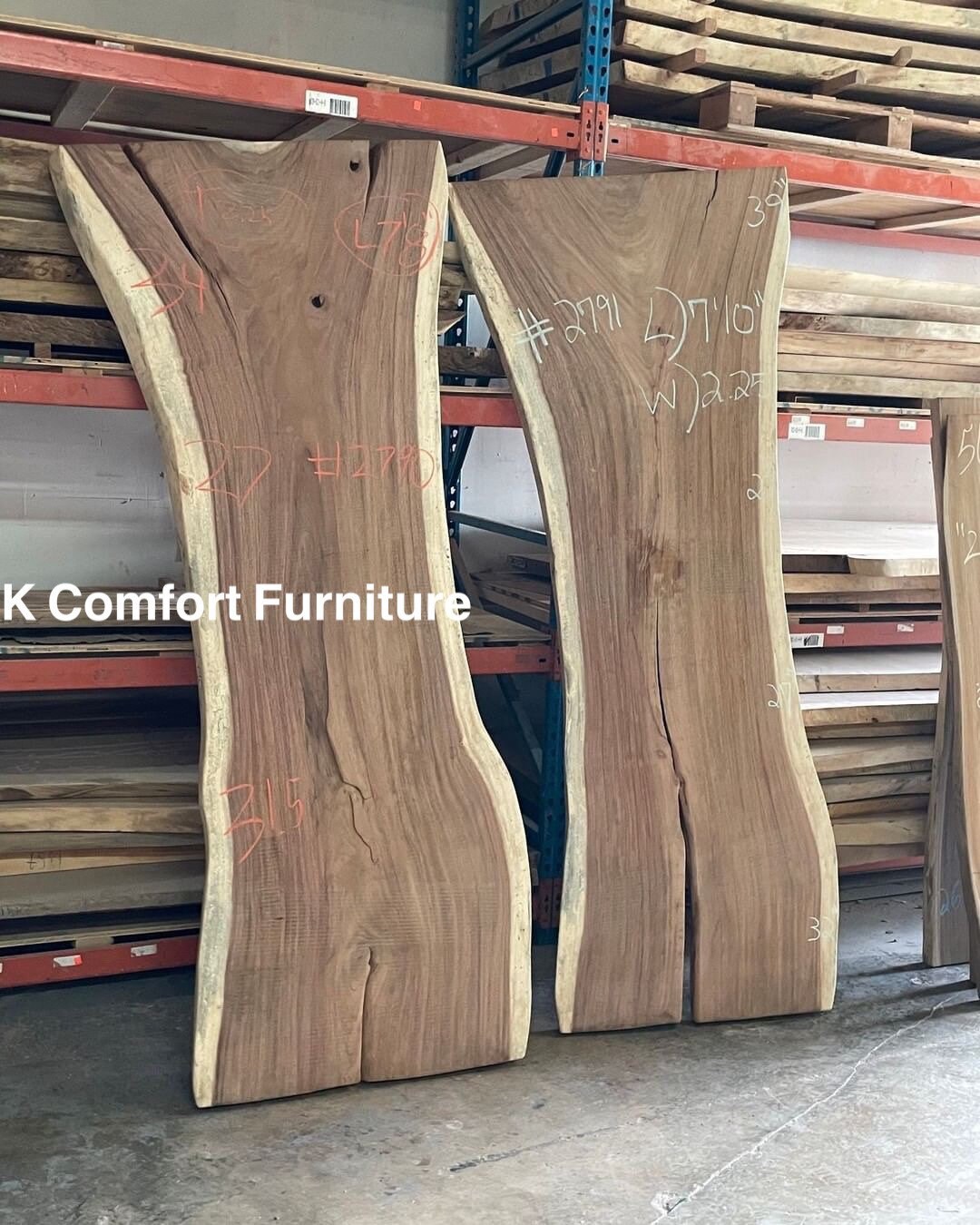 Luxury Red Epoxy Table / Live Edge Wooden Table / Epoxy River Table ...