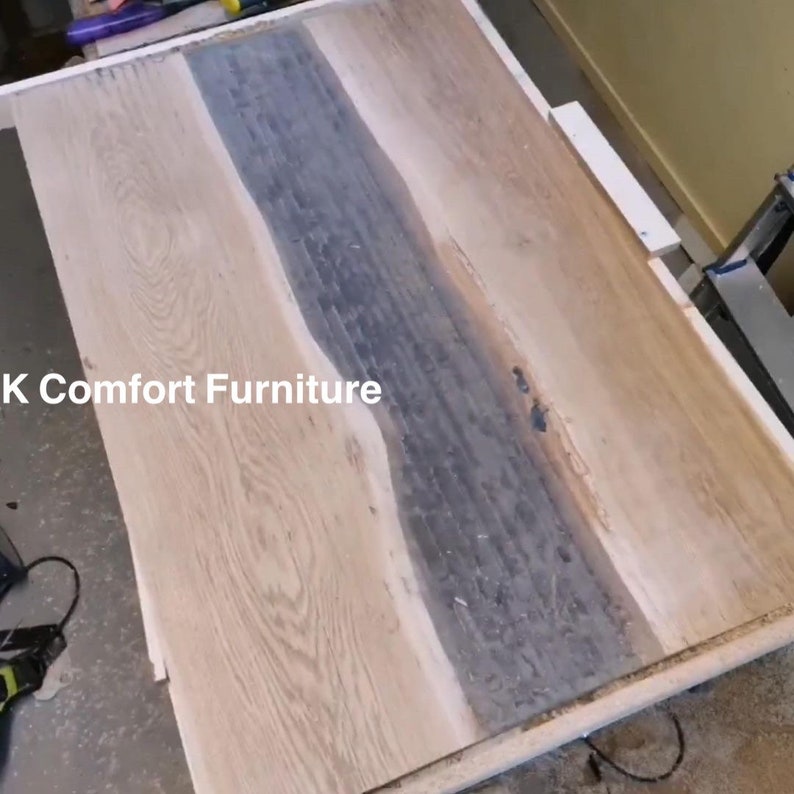 Coffee Beans Epoxy Table, Live Edge Table, Epoxy Ocean River , Natural ...