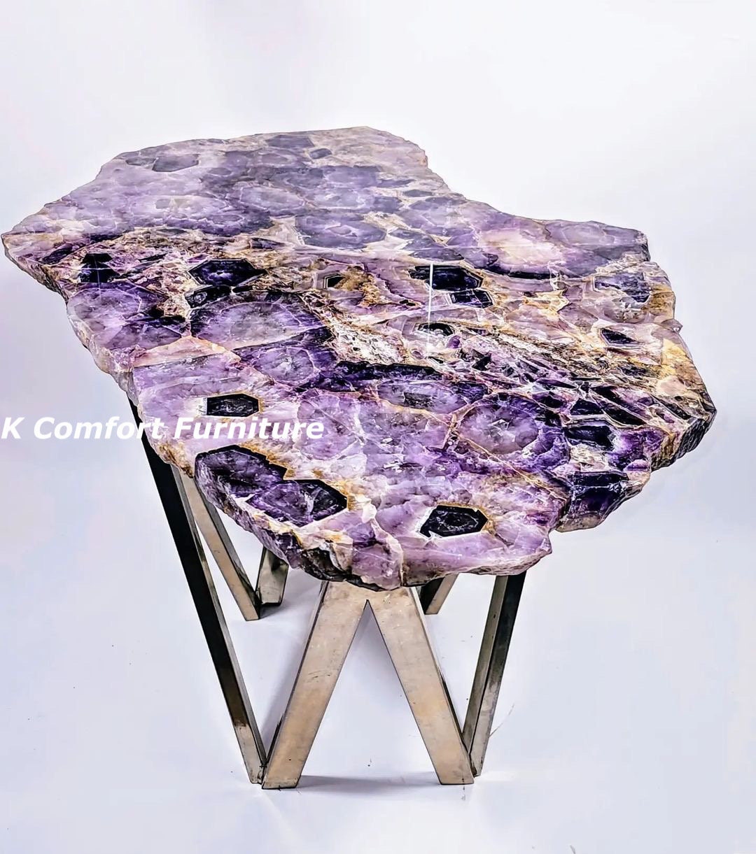 Amethyst Agate Table Top / Dining Table / Console Table / Agate Coffee ...